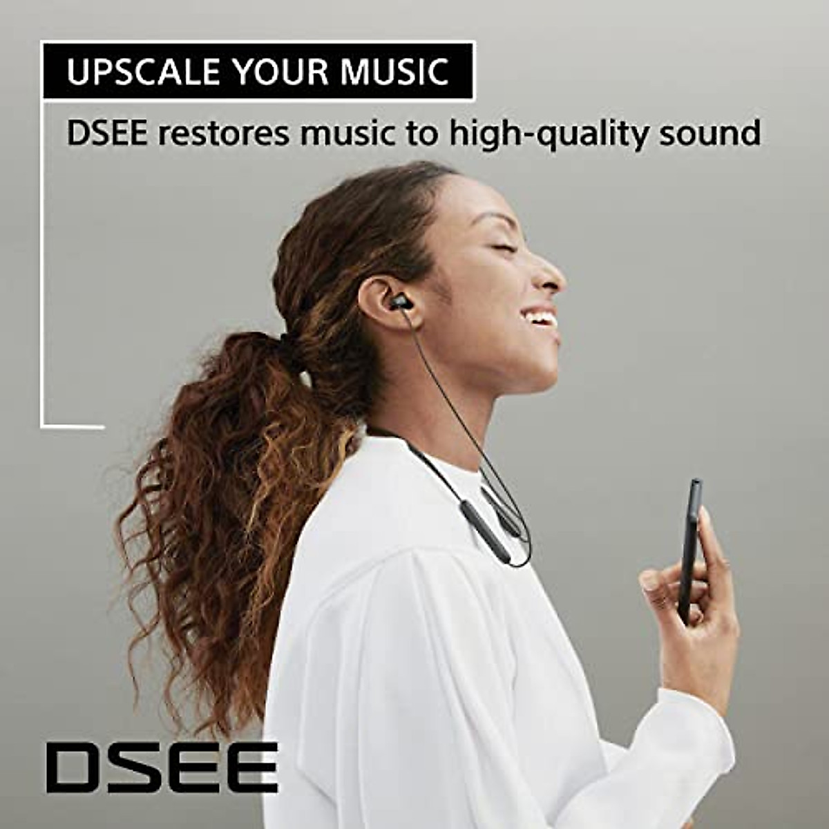 Sony WI-C100 Wireless in-Ear Bluetooth Headphones with Built-in Microphone, White