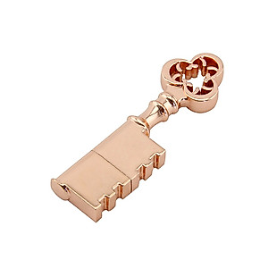 Fashion Cool Metal 32GB USB 2.0 Flash Drive Rose Gold Key Shape Pen Drive Keychain Thumb Drive Memory Stick Gift