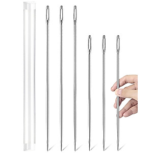 FIVEIZERO 10"/12" Professional Upholstery Needle – Extra Long Sewing Needle, Large Needle for Upholstery and Crafting Projects, Big Needle for Canvas Repair Stitching, Giant Needle for Large Tasks