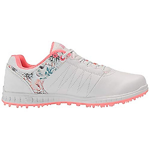 Skechers womens Pivot Spikeless Golf Shoe, White/Multi Tropic, 8.5 US