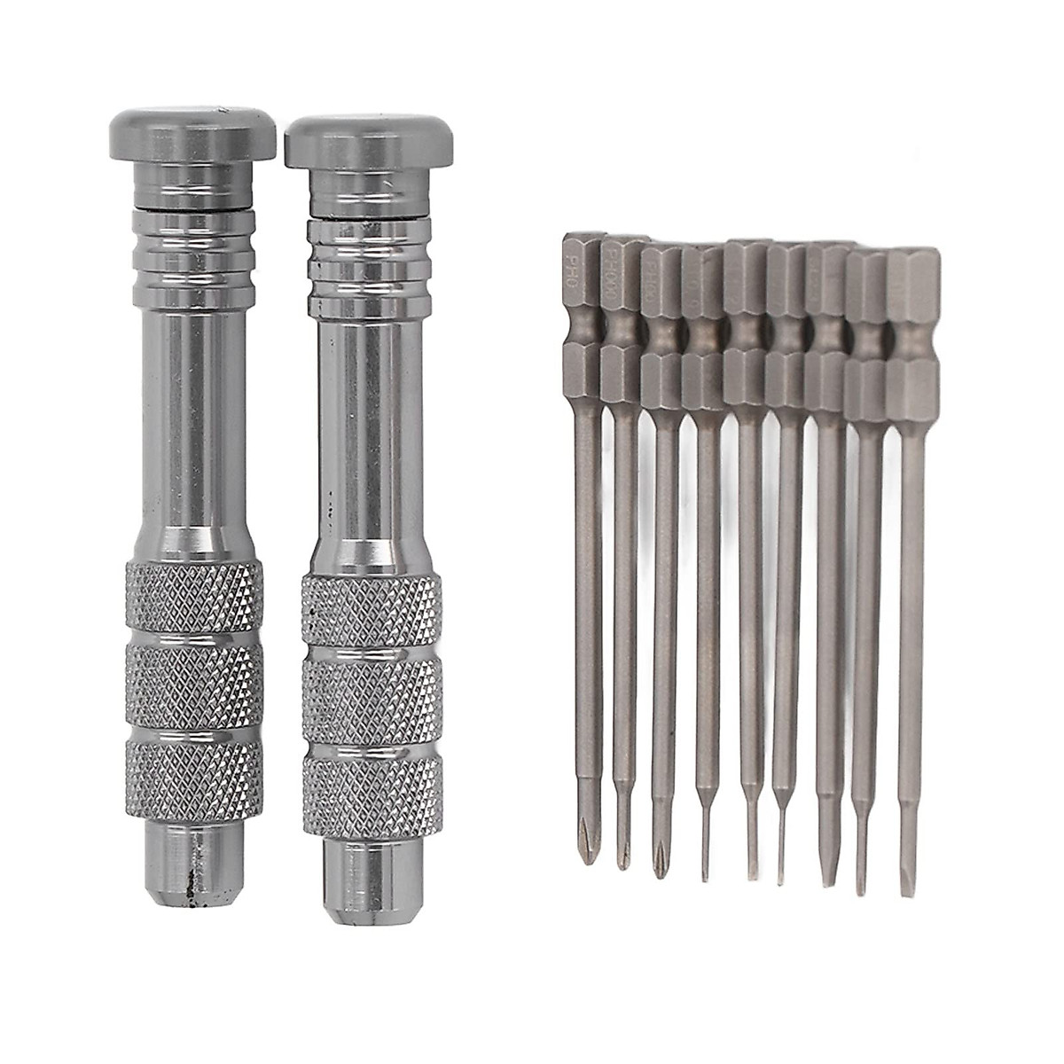 Slotted Screwdriver Set, Screwdriver Set High Strength with 9 Bits 2 Handles for Electronics Maintenance