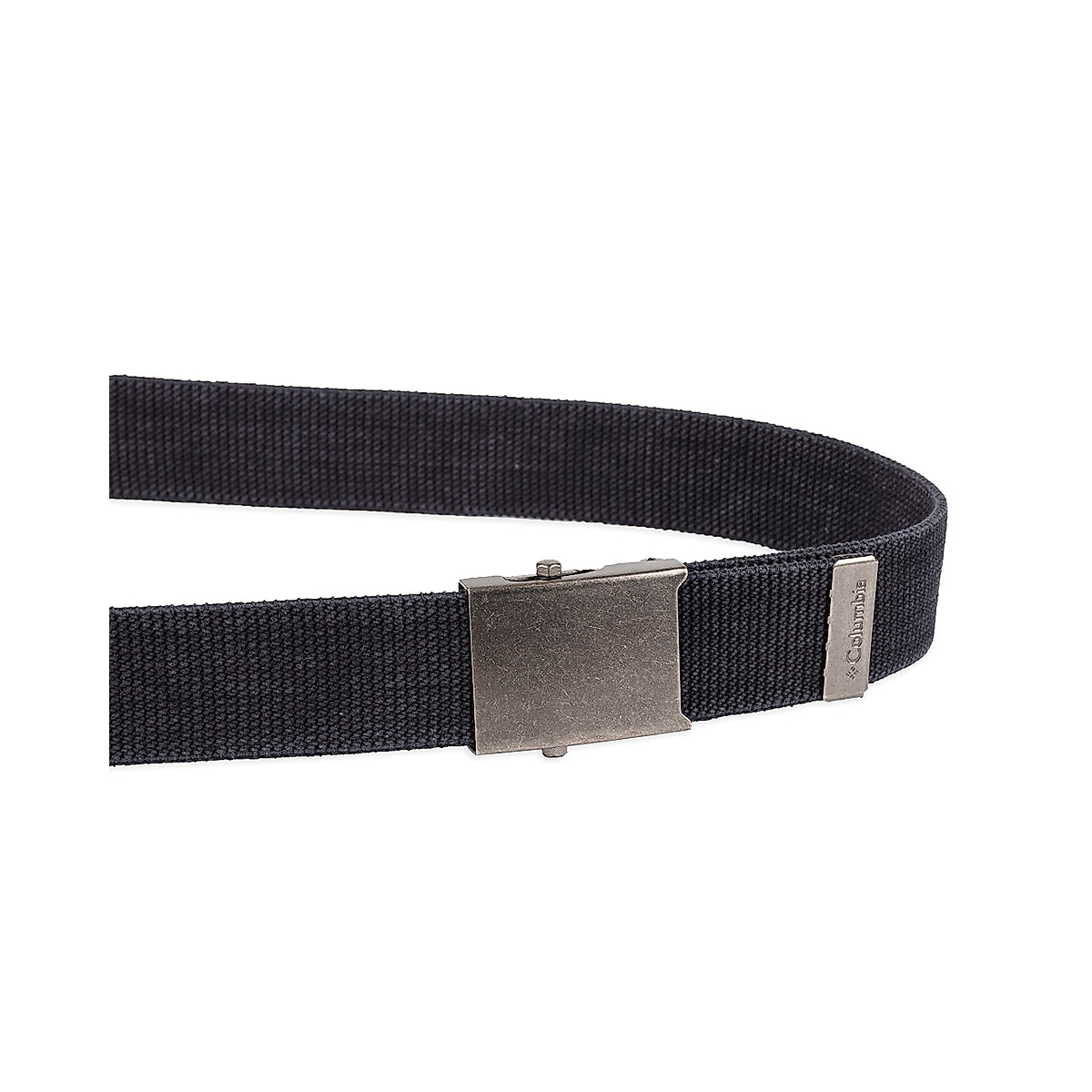 Columbia Unisex-adult Military Web Belt-Adjustable One Size Cotton Strap and Metal Plaque Buckle