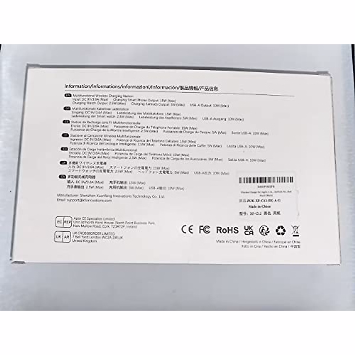 Wireless Charger 4 in 1 for Apple Wireless Charger for iPhone 14 Pro Max/13/12/11, AirPods Pro, iPad Stand, Watch Charger for iWatch Series 8/7/6/SE, Wireless Charging Station for Multiple Devices