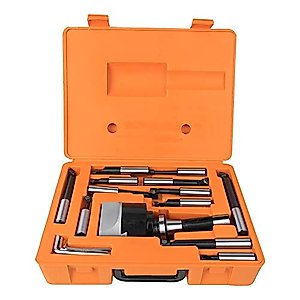 / 4 in Boring Head + R8-1-1/2-18 (7/16) Boring Bar + 3/4in Boring Cutter Set 40CR with Wrench for Household Industrial Use