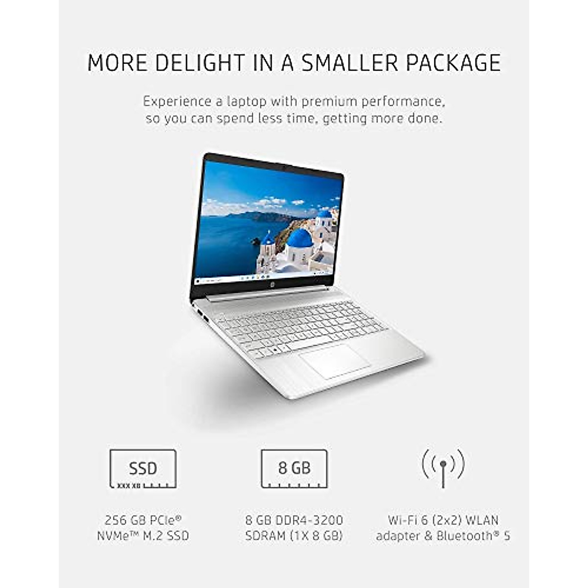 HP 15 Laptop, AMD Ryzen 3 3250U Processor, 8 GB RAM, 256 GB SSD Storage, 15.6-inch HD Micro-Edge Display, Win 10 Home, Long-Lasting Battery, HP Fast Charge, 720p Webcam (15-ef1021nr, 2020) (Renewed)
