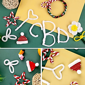 150 Pieces White Pipe Cleaners, Pipe Cleaners Chenille Stem, Craft Pipe Cleaners, Art Pipe Cleaners, Pipe Cleaners Bulk for Creative Home Arts and Crafts Project Decoration Supplies