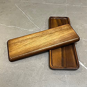 2pcs Solid Wood Severing Platters Rectangular Trays Highly Durable Dishwasher Safe Party Snack Fruit Plates for Home Decor, Food, Vegetables, Fruit, Charcuterie, Appetizer Serving Tray, Cheese Board