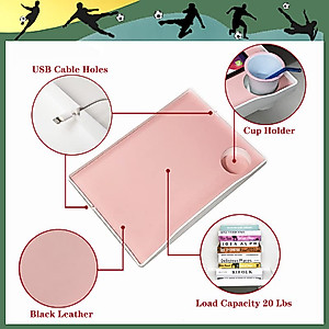 TKERIH Bedside Shelf, Bunk Bed Shelf Organizer for Top Bunk Dorm Clip On Nightstand with Cup Holder Hooks Hanging Cup Plastic Bedside Shelf Tray for Kids for Bed College Dorm Room Essentials