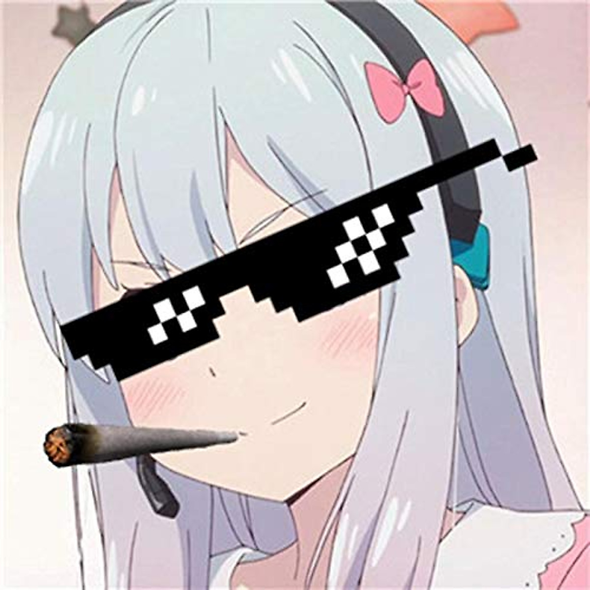 JYZOBJHB 10 Pieces Thug Life Party Sunglasses Pixelated Mosaic Eyewear Black for Unisex Adults Kids (Flat Black)