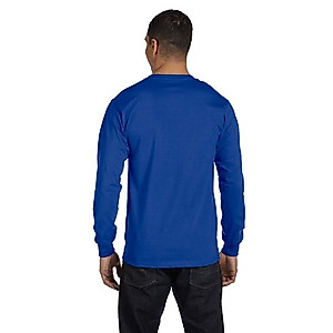 Hanes mens Essentials Long Sleeve T-shirt Value Pack (4-pack) fashion t shirts, Deep Royal, X-Large US
