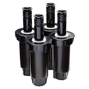 Rain Bird 1802AP4PK Professional Pop-Up Sprinkler, Adjustable 0 - 360° Pattern, 8' - 15' Spray Distance, 2" Pop-up Height, 4-Pack