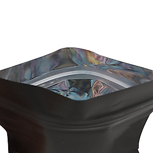 100 New Flat Aluminum Metallized Foil Zip Sealable Lock Bags Pouch (10x15cm (3.9x5.9"), Black)