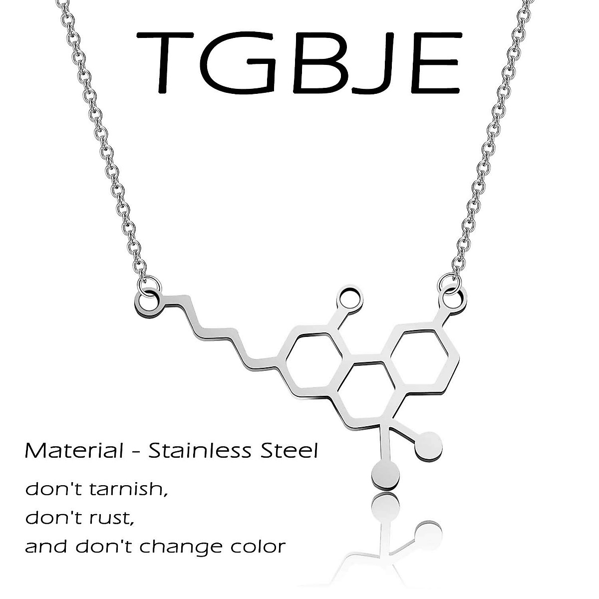 TGBJE THC Molecule Necklace CBD Molecule Necklace Pot Lovers Gift Cannabis Molecule Gift (THC Molecule Necklace)