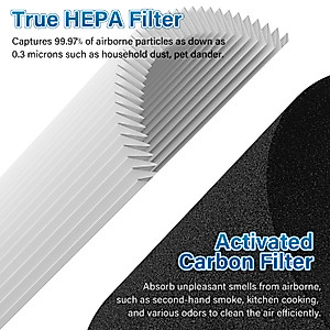 2 Pack MK04 Air Filter Replacement For Aroeve MK04 MG04JH Air Puri-fier Model DH-JH04. 4-Layers True HEPA Filter Replacement. For MK04 MG04JH Air Puri-fier - Standard Version. Compare To Part MK04LX