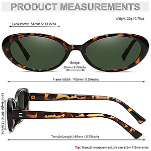 Verfimaci Retro Oval Sunglasses for Women Driving Fashion Cat Eye Glasses