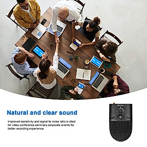 2.4GHz Wireless Conference Microphone, BOYA BY-BMW700 Omnidirectional USB Meeting Mic Table Top Desktop Microphone with 360° Pick Up Range Ideal for Video Conference, Seminars,Corporate Events