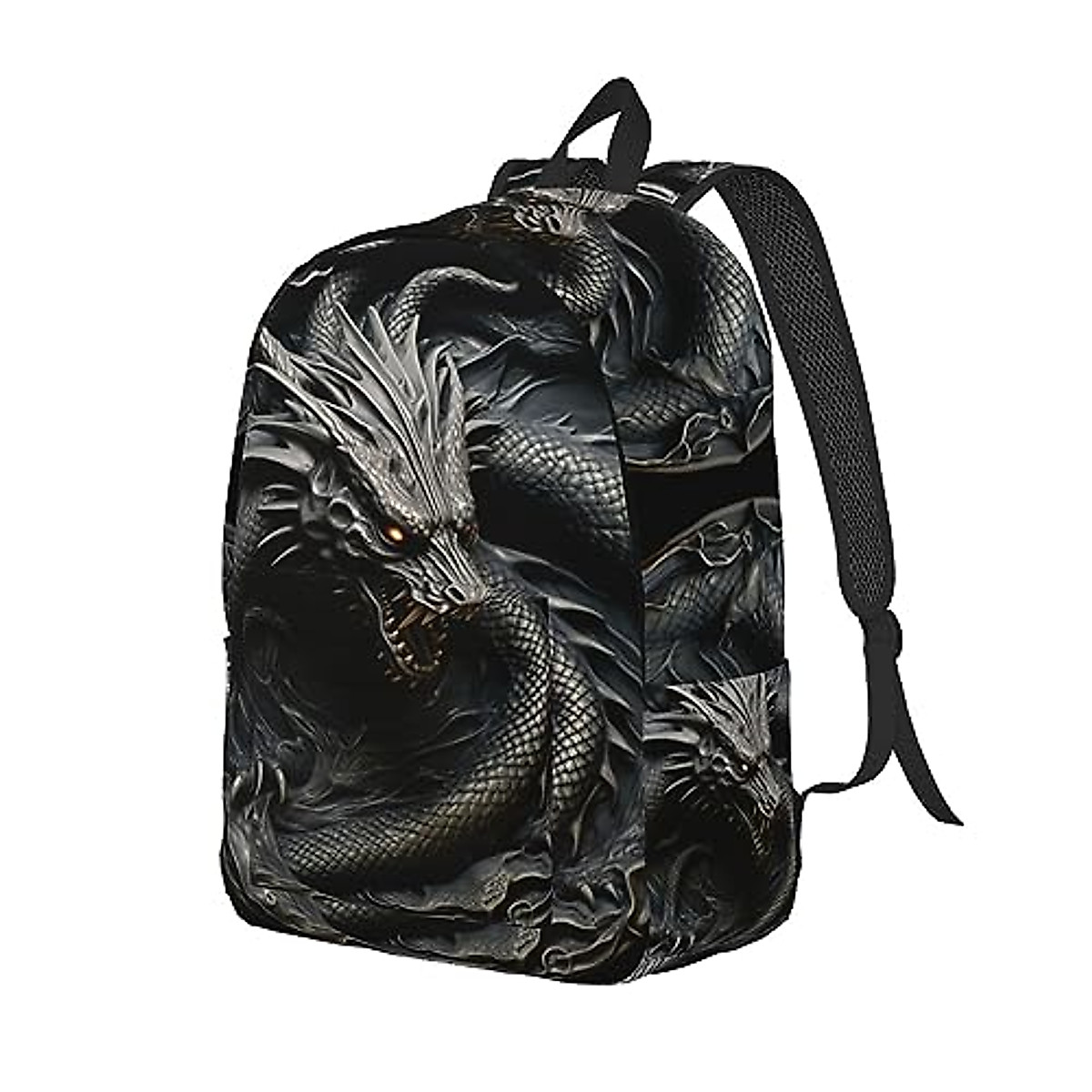 THIRTIMK Dark Casual Large Capacity Backpack, Lightweight Daypack For Work, Travel