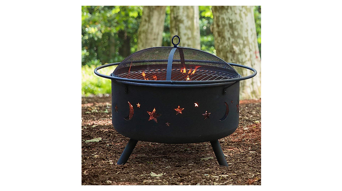 Sundale Outdoor Fire Pits Outdoor Wood Burning Large Fireplace, 32 Inch ...