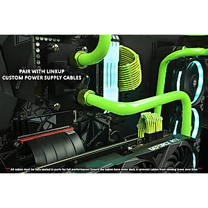 LINKUP - Extreme4+ PCIe 4.0 X16 Riser Cable [RTX4090 RX6950XT x570 Z690 Tested] Twinax Shielded High-Speed Vertical Mount Gaming PCI Express Gen4┃Universal 90 Degree Socket (30cm / 11.8")
