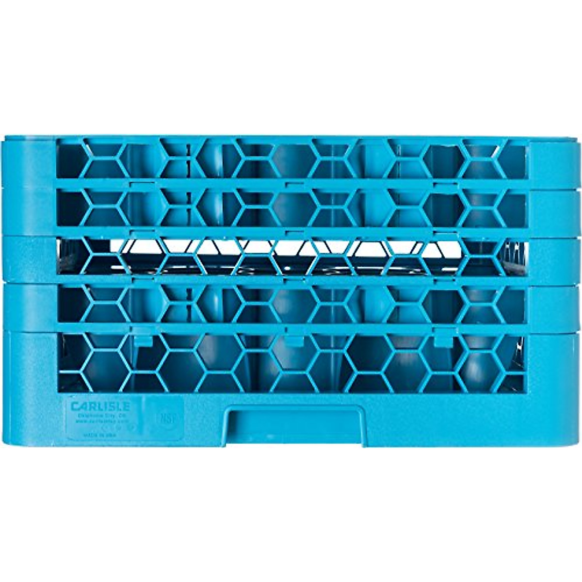 Carlisle FoodService Products RW20-314 OptiClean NeWave Polypropylene 20-Compartment Glass Rack with 4 Extenders, 19-3/4" Length x 19-3/4" Width x 10.30" Height, Blue (Case of 2)