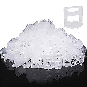 Tile Leveling System Tiles Leveler Spacers - Lippage free tile and stone installation for PRO and DIY - 400-Piece Leveling Spacer Clips (1/8 Inch)