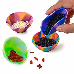 Coopay 8 Pieces Mini Silicone Bowls Multicolor Pinch Bowls Heat Resistant Snack Bowls Prep and Serve Bowls, Unbreakable, Flexible, 1.75 Oz (Mixed Colors)