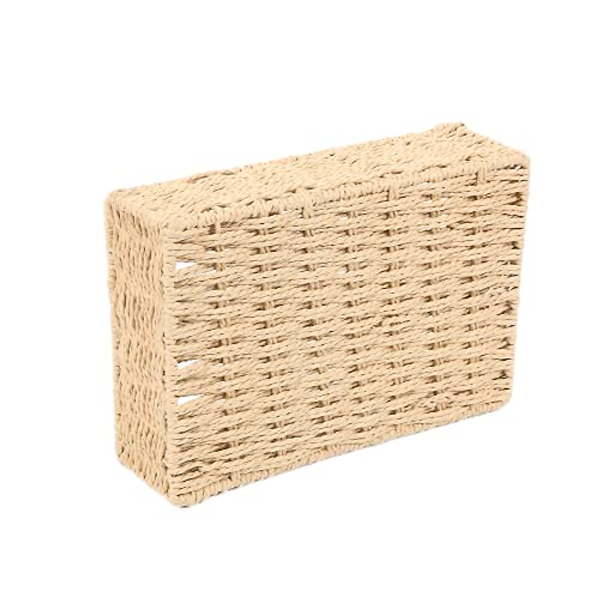 YRJJ, Toilet Paper Basket for Tank Topper,Woven Storage Box Cube Basket Bin Container, Shelf Cabinet(1pc) (12.20InInL x 8.26InInW x 3.93InInH03M)