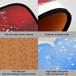 Christmas Balls Red Kitchen Rugs 2 Pieces, Snow Floor Mat Room Area Rug Washable Carpet Perfect for Living Room Bedroom Entryway