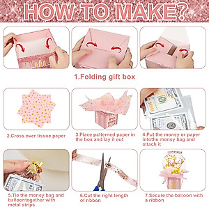 Pull Money Balloon Box Birthday Balloon Money Surprise Box Funny Pull Money Balloon Box Surprise Kit for Birthday Party Cash Gift Pull Supplies