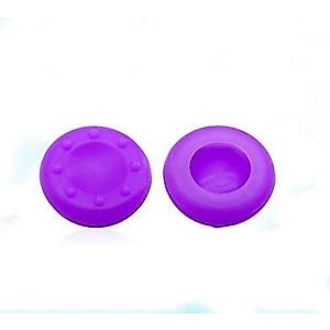 4 x Silicone Analog Joystick Thumbstcks Thumb Stick Grips Caps Cover for PS4 PS3 Xbox One Xbox 360 PS2 Controllers (Purple)