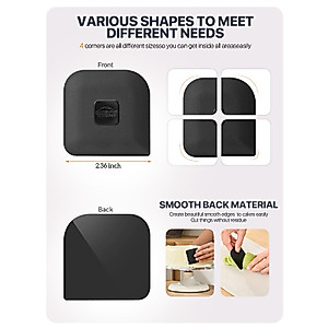 Pan Scraper, CLUEAPOP 5 Pcs Pot Scraper Plastic, Pot Scraper Non Scratch for Cast Iron, Pot and Pan Cleaning, Sturdy Scraper Kitchen Tool