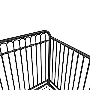 Little Seeds Raven 3-in-1 Convertible Metal Crib, JMPA Certified, Black