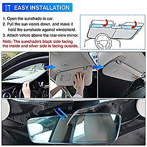 KUST Custom Fit Windshield Sun Shade for 2019-2023 Porsche Cayenne Sunshade Foldable Window Sun Visor Protector Blocks UV Rays Keep Your Car Cooler