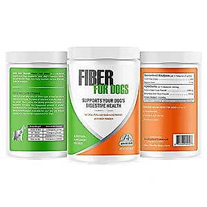 Fiber for Dogs Psyllium Seed Husk Powder & Dehydrated Beet Root Powder Aids a Number of Intestinal Disorders in Dogs Including Diarrhea, Constipation & Anal Gland Issues. Available in 6 and 12 oz.