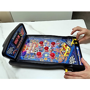 Trisquirrel Pinball Machine, Electronic Tabletop Pinball Game, 16.5 Inch Table Pinball with Lights & Sounds, LED Digital Scoreboard- Suitable for Age 8+ to Adults