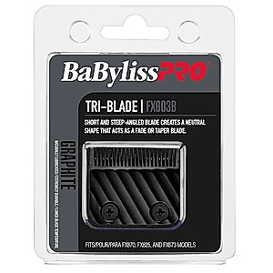 BaBylissPRO Barberology Black Graphite Tri Replacement Blade for Hair Clippers (FX603B)