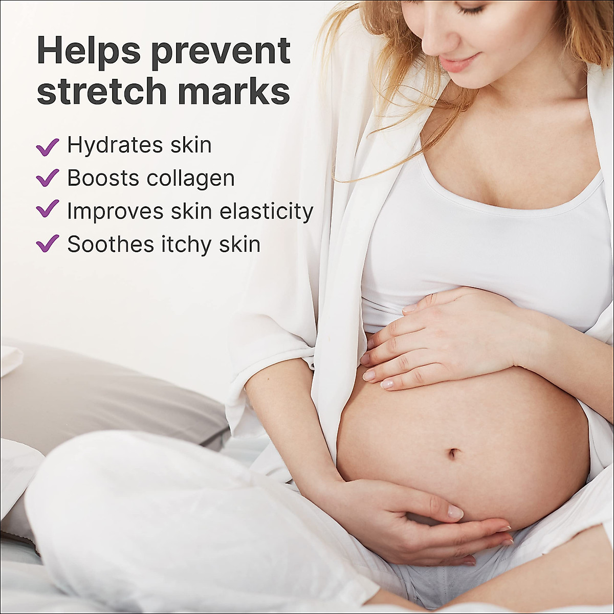 TriLASTIN Maternity Stretch Mark Prevention Cream (4oz) Bundle with Hydro-Thermal Accelerator (3oz) | Pregnancy Must-Have | Safe and Hypoallergenic Gift for First-time Moms | 1 Month Supply