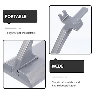 Alipis Plastic Model Plane Display Stand 2pcs Universal Aircraft Model Plane Stand Without Airplane Model Easels Holder for Building Blocks Planes Random Color