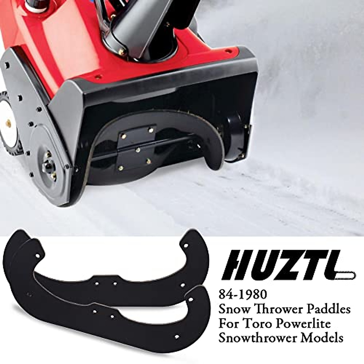 HUZTL 84-1980 Rubber Paddles 75-8780 Scraper with 66-7460 Primer Bulb Hardware Kit for Toro 38170 38171 38172 38173 38175 38176 38177 38178 38182 38183 CCR Powerlite Snowblowers