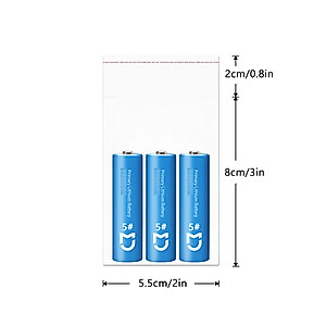 500pcs Small Clear Adhesive Bags 2" x 3" Cellophane Jewelry Packaging Bags Self Sealing Plastic Bags 1Mil for Earrings Cookie Candy Beads Coins Gifts Decorative (9 Sizes to Choose from)