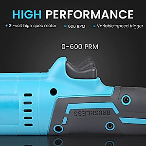 KOLSOL 1/2" Cordless Electric Ratchet Wrench Set, 44 Ft-lbs 600 RPM 21V Cordless Ratchet Kit with Variable Speed Trigger, Powered Ratchet Wrench with 2 6000mAh Lithium-Ion Battery