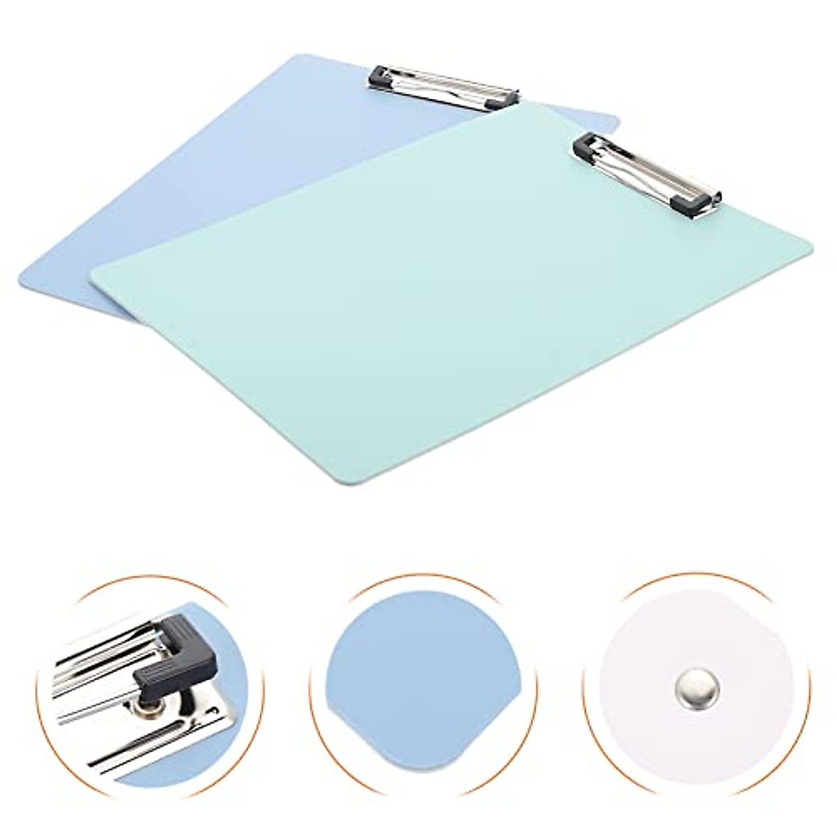 IMIKEYA 2Pcs a4 Folder Board Plastic folders Paper Folder Office Supplies folders Hospital clipboard a4 clipboard hardback Clip Boards Metal Office Document Clip exam Paper Clips Thin