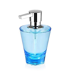 HASMI Soap Pump Dispenser Simple Acrylic Emulsion Bottle Transparent Creative Soap Dispenser Handwash Bottle Press Type Bottles Dispenser (Color : Bigblue Mug)