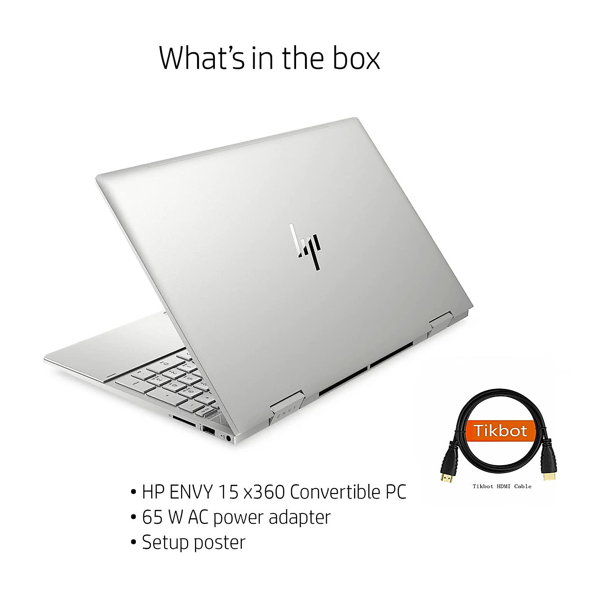 HP Envy 2-in-1 15.6" FHD Touch x360 Laptop - Intel Core i5-1135G7 - Intel Iris Xe Graphics - Windows 10-16GB RAM - 1TB SSD - Fingerprint Reader - w/HDMI Cable