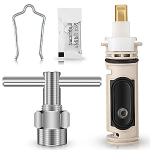 Enhon 1222 Replacement Cartridge Compatible with Moen with Puller, Tub Shower Cartridge Replacement Kit for One Handle Posi-temp Faucet (1 Set)