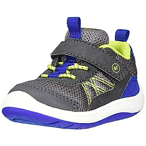 Stride Rite 360 Boy's Carson Sneaker, Grey Blue, M, 3.5 Little Kid