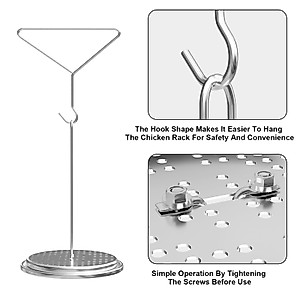 bbq777 Turkey Fryer Replacement Parts Accessory Kit for Deep Fry Pot Grill, for Deep Fryer Holder, Turkey Deep Fryer Hook, Turkey Fryer Hanger, Poultry Stainless Steel Frying Rack w/Aluminum Base
