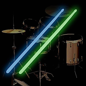 5A Luminous Light Up Drum Sticks, Luminous Light Up Drumsticks, Bright Luminous Glow in The Dark Drumsticks, Bright Light Up Drum Sticks (Blue)