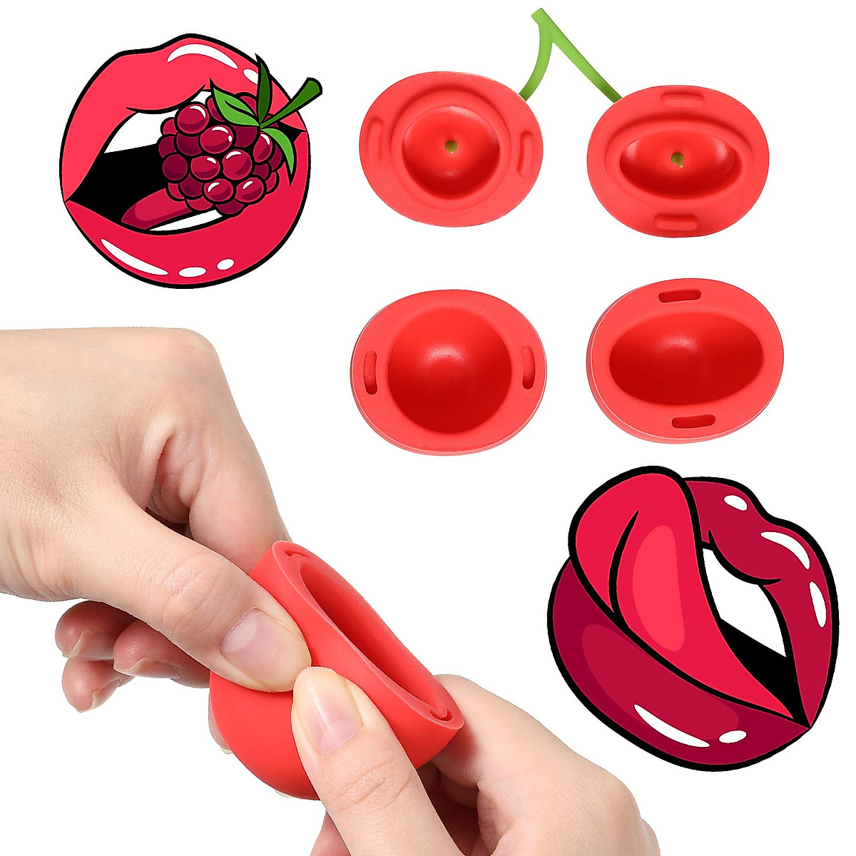 Lips Enhancer Plumper Tool Device Quick Lip Plumper Bigger Mouth Lip Plumping Device Enhancer Lips Enlargement Tools Lip Trainer for Women Girls