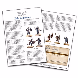 Warlord Black Powder Anglo-Zulu War Unmarried Zulu Impi Tabletop Miniatures - Plastic Paintable Miniature 1700-1900 Soldiers Set, Unpainted Table Top 28mm Military Minifigures for Adults - Figurines